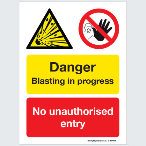 Blasting / C-BIP01P - Safety Signs Express