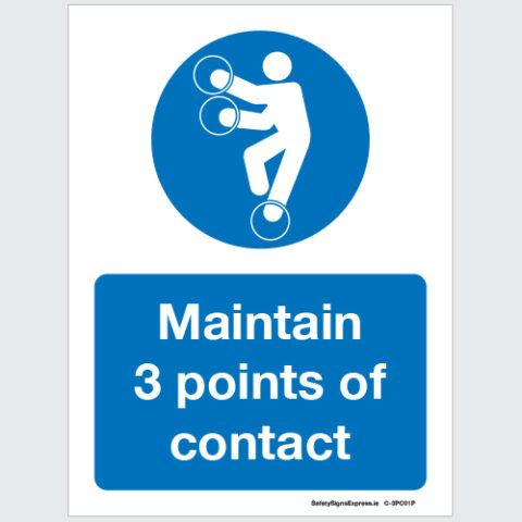 3 Points of Contact / C-3PC01P - Safety Signs Express
