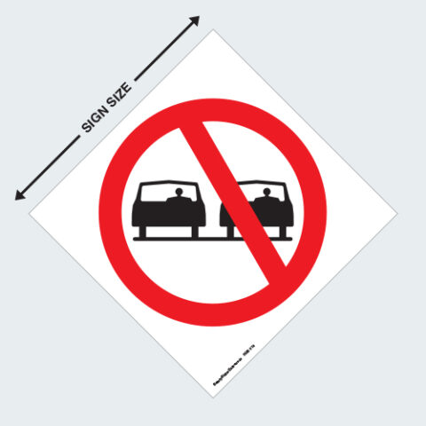 RUS 014 - No Overtaking - Safety Signs Express Traffic Management Sign ...