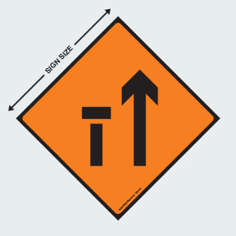 WK 041 - Left Hand Lane Closed - Safety Signs Express Roadworks Sign ...