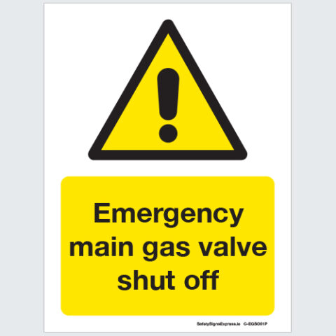 Emergency Gas Shut Off / C-EGSO01P - Safety Signs Express